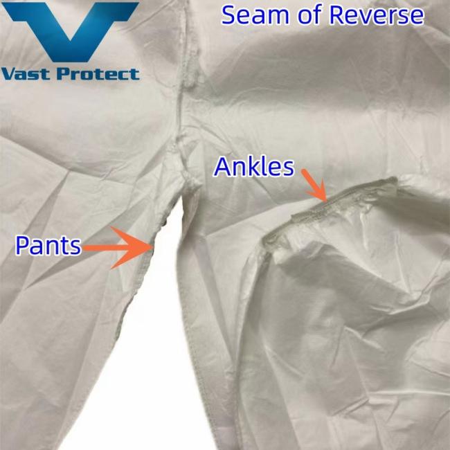 Type 5/6 White Strong Breathable Anti-Static Micro Film Protective Coverall