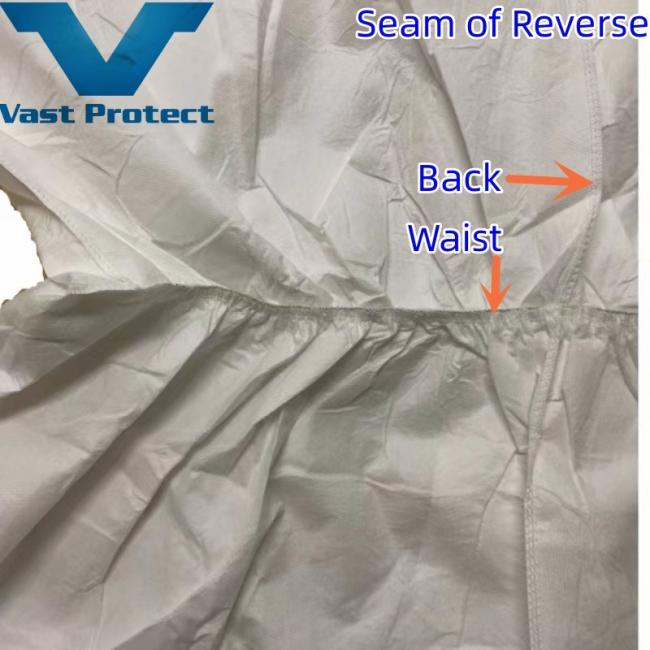 Type 5/6 White Strong Breathable Anti-Static Micro Film Protective Coverall