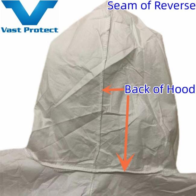 Type 5/6 White Strong Breathable Anti-Static Micro Film Protective Coverall