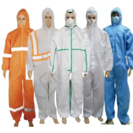 Heat Sealed Tape Seam CE Type4/5/6 Wholesale Nonwoven Protective Coveralls