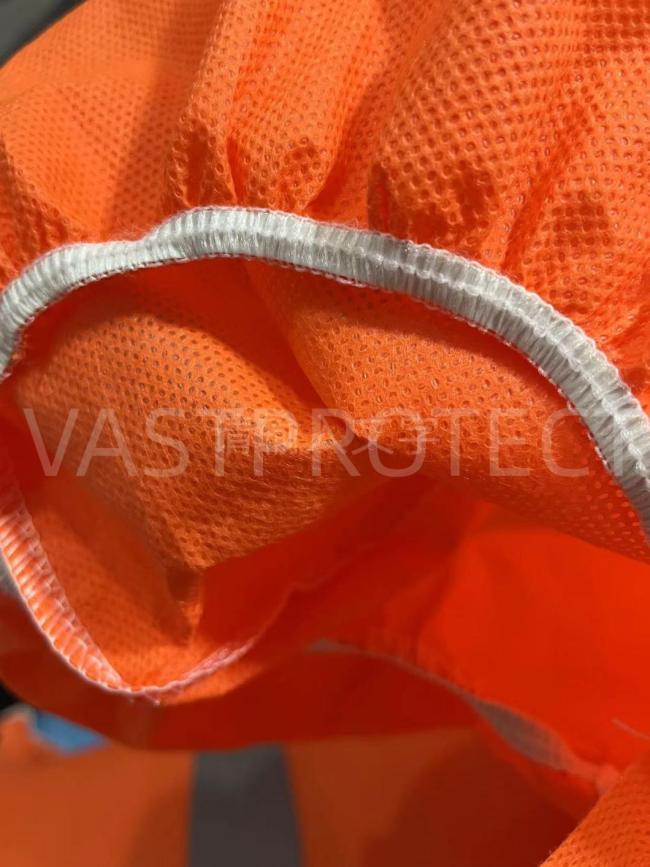 USA Market SMS Safety Disposable Orange Coveralls with Reflective Tape