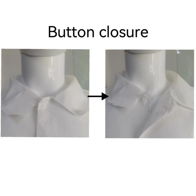 PP/SMS/Microporous Nonwoven Disposable Protective Anti-Splash Lab Visitor Coat
