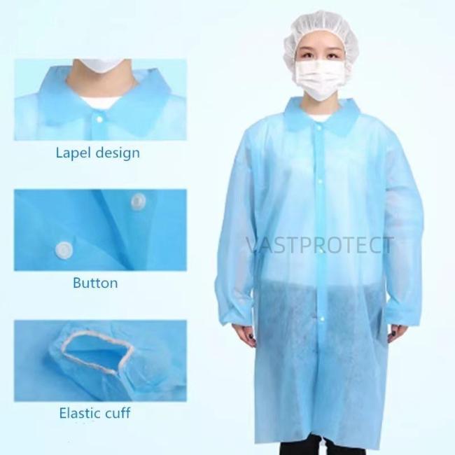 Disposable Workwear Factory Industrial PP Lab Coat