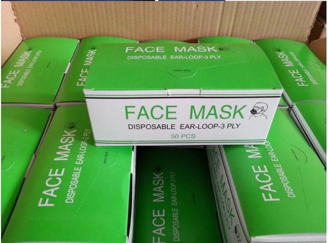 ISO13485 Disposable Dust Mask Blue Earloop Typeiir 3ply Face Mask