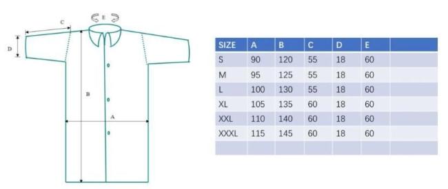 OEM CE Approved Wholesale Protective Nonwoven PP Disposable Visitor Lab Coat