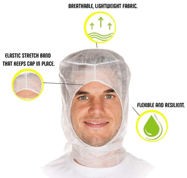 Disposable Astro Protective Operation Space Surgeon Round Non-Woven PP Cap Hood Without Face Mask