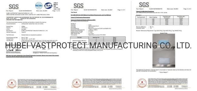 Mdr CE Approved En14683 Type Iir Disposable Medical Face Mask with Different Sizes and Colors