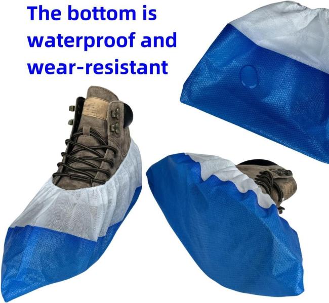 White Non-Slip Non-Skid Disposable Shoe Covers