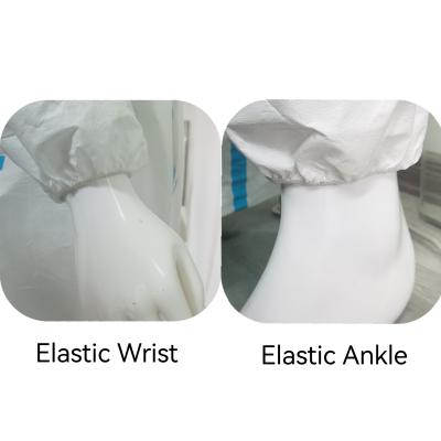 Cina Indossato per la protezione medica con cappuccio a polso e caviglia elastica in vendita