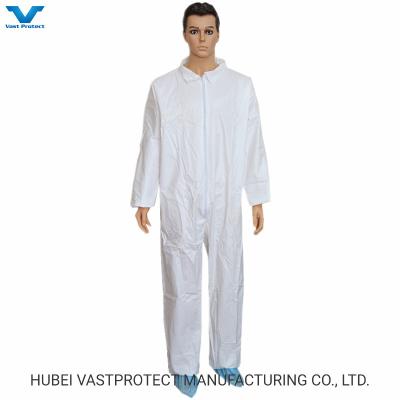 Cina Tutto in uno SMS non tessuto abbigliamento monouso microporoso con polsi aperti caviglie in vendita