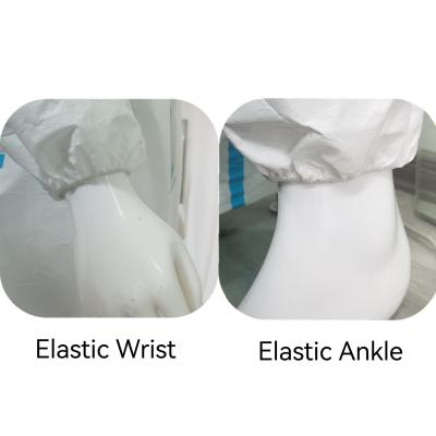 Cina Anti-statico 55GSM Abbigliamento monouso microporoso con polso elastico OEM accettato in vendita