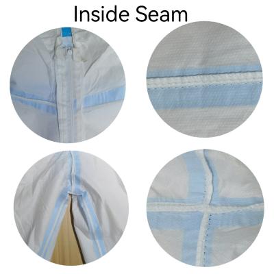 China Provide Free Sample for PPE Disposable Protective Coveralls Nonwoven White CE Coverall for sale