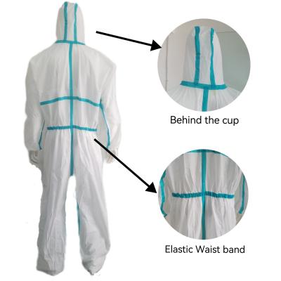 Cina Custom CE Type4 5 6 Protective SMS/PP Overalls 175*140cm OEM accettato Personalizzabile in vendita