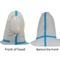 China Customized Request Type4/5/6 Isolation Coverall with Blue Strip and Hood Without Boot for sale