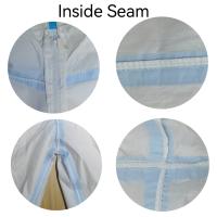 China Customized Request Type4/5/6 Isolation Coverall with Blue Strip and Hood Without Boot for sale