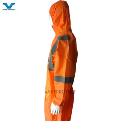 Cina Tipo 5 6 PPE industriale SMS arancione coperture usa e getta stile vita richiesta personalizzata in vendita