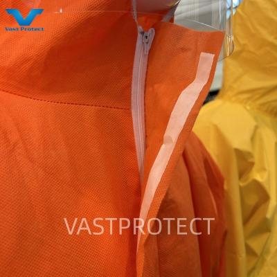 China 56GSM SMS Tyvek Industrial Protective Type5 6 Coverall without Shoe Cover Reflective for sale