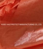 China Double Sides Coating Orange Waterproof PE Poly Tarps Roll 3.65m Width Plain Pattern for sale