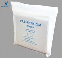 China Microfiber Cleanroom Wiper with Customization White ESD Lint Free 100% Polyester for sale