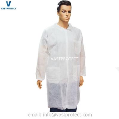 China Disposable Visitor Lab Coat for Doctors Nurses Direct Micro-Porous/PP/SMS Non-Woven PP for sale