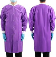 China Disposable Jacket Lab Coat with Label Accessories and Open Fronted Structure from PPE for sale