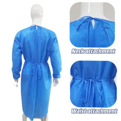 Cina Abito per pazienti standard CE Abito chirurgico a prova di liquidi e manette a maglia in vendita