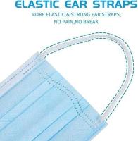 China Level Type II Flat Earloop 3 Ply Disposable Blue Face Mask with Soft Material for sale