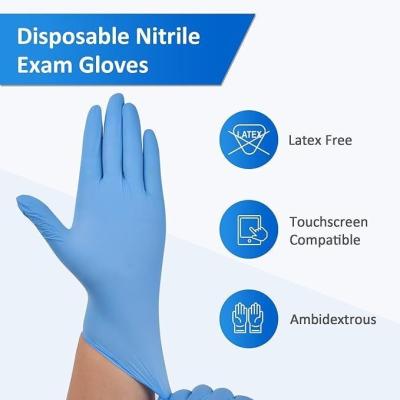 Cina Guanti nitrile polifunzionali con materiale e offerta di design in polvere in vendita