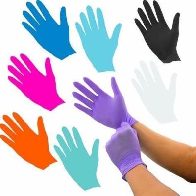 Cina Guanti per l'esame del nitrile senza polvere con stampa del logo e certificazione FDA in vendita
