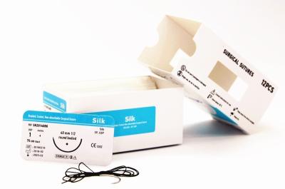 China dental Nonabsorbable Black Braided Silk Surgical Sutures for sale