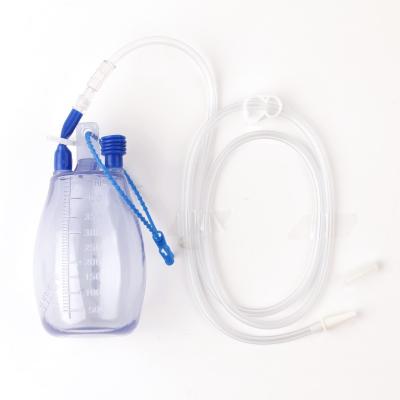 Cina Rete fognaria arrotolata chiusa chirurgica, bottiglia 1000ml 400 ml PVC/TPU medico di drenaggio di alto vuoto in vendita