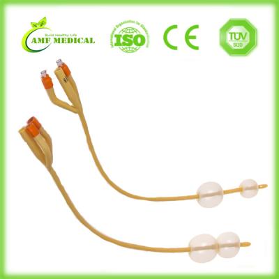 Cina Catetere maschio di Foley del lattice, catetere urinario di Foley del silicone a tre corsie di 2 modi in vendita
