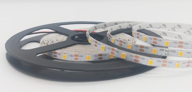 DC 3V smd 2835 60leds warm white cool white 5mm width strip led tv rechargeable battery operated high brightness 3V led strip