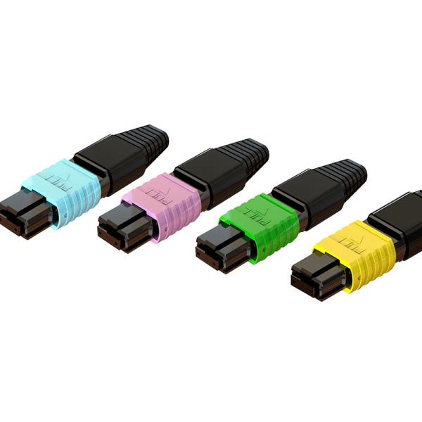 Quality Female Male MPO Fiber Optic Connector 4 - 24 Cores Optical Fiber Communication for sale