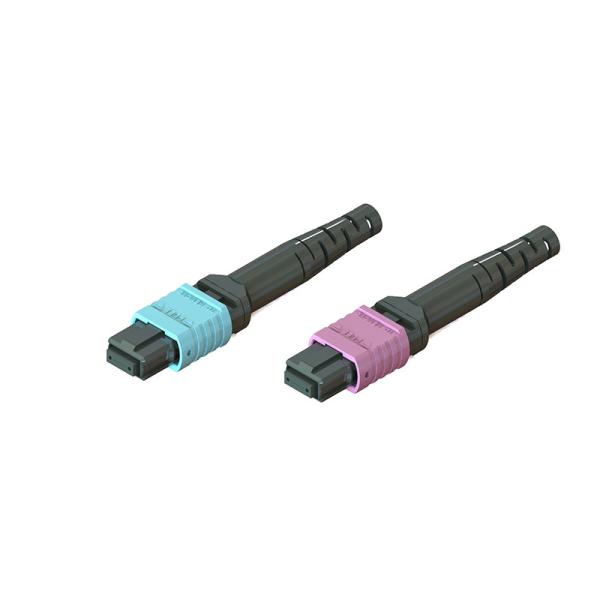 Quality Telecommunication MPO Fiber Optic Connector 3.5 60mm 12 / 16 / 24 Cores Male for sale