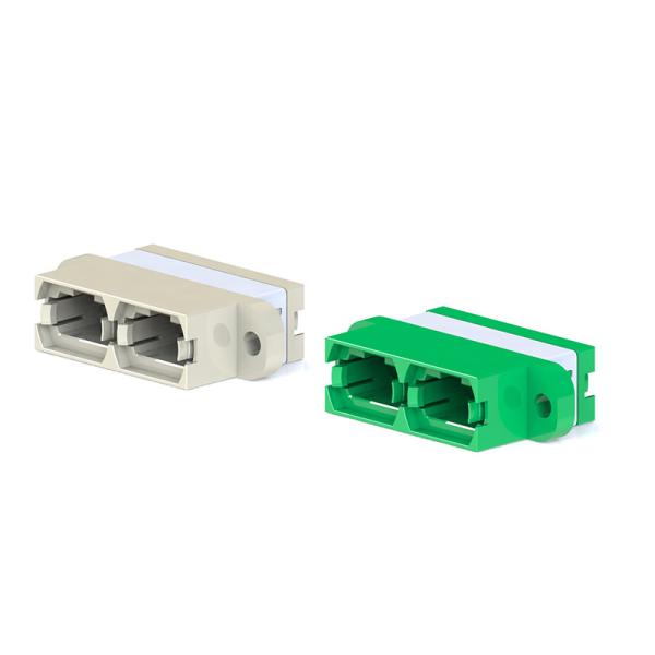 Quality High Precision Duplex MPO Fiber Optic Adapter flange For Optical Distribution for sale