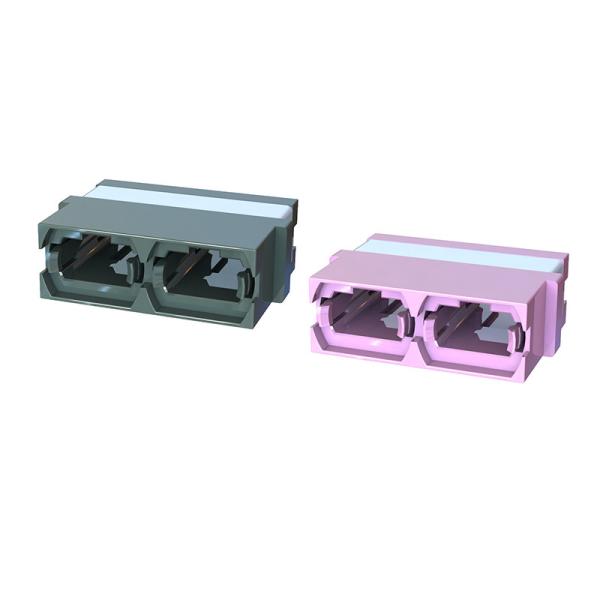 Quality MPO Fiber Optic Adapter Duplex 8 Ports With Flangeless And Dust Cap for sale