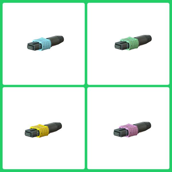Quality High Precision Interchangeable MPO Connector 2.0mm Rare Ribbon Boot Agua 125um for sale