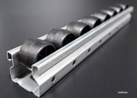 China 4 meter Steel Pipe Track Roller Widened wheel flow racking component for sale