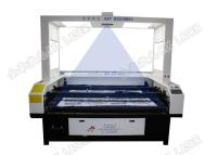 China Vision Cameras Printed Textile Laser Cutting Machine Two axis cutting heads for sale