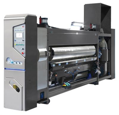China Fully Automatic Carton Flexo Box Machine Water Based Ink Automatic Folder Gluer Stitcher for sale