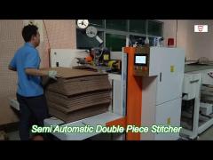 Double Servo Semi Automatic Stitcher High Speed With White Color