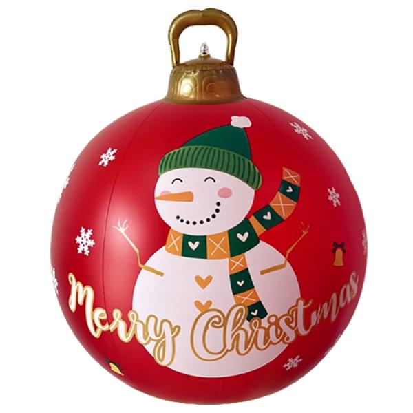Quality 24-Inch PVC Inflatable Christmas Ball Multi-Color Christmas Atmosphere Pattern for sale