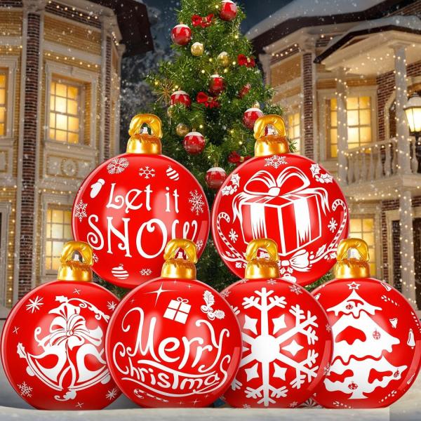 Quality PVC inflatable Christmas balls can be customized in various patterns and sizes. The airtight design makes them easy to fold for sale