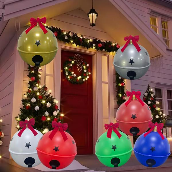 Quality Christmas-themed PVC inflatable Christmas tree, Christmas ball, bow, bell ball, hanging decoration, holiday party, outdoor courtyard scene for sale