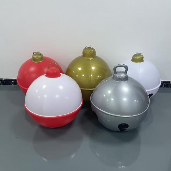 Quality Christmas Themed PVC Inflatable Christmas Tree Christmas Ball Bell Ball Hanging Decoration for sale