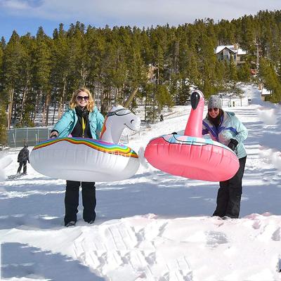 China High Durability Inflatable Ski Ring Round Design and Skiing Pattern for Winter Adventures for sale