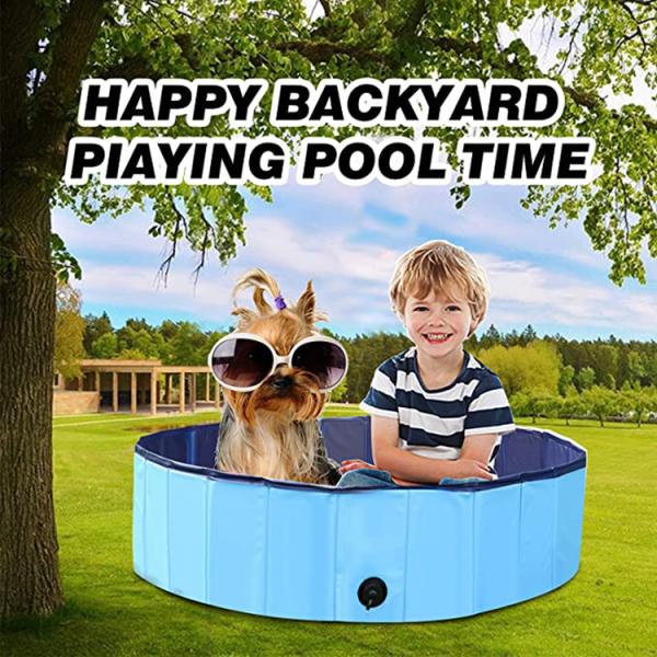 Quality Approximately 100 to 600 Liters Foldable Dog Pool with Built-in Drainage Plug Multipurpose Suitable as Ball Pit or Sandbox for sale