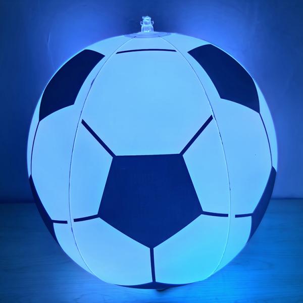 Quality Multi Color LED Light PVC Inflatable Football And Inflatable Luminous Ball for sale