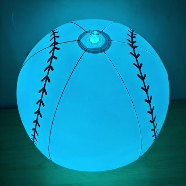 Quality PVC inflatable luminous balloons, indoor and outdoor luminous baseball, basketball and rugby decoration scene props for sale